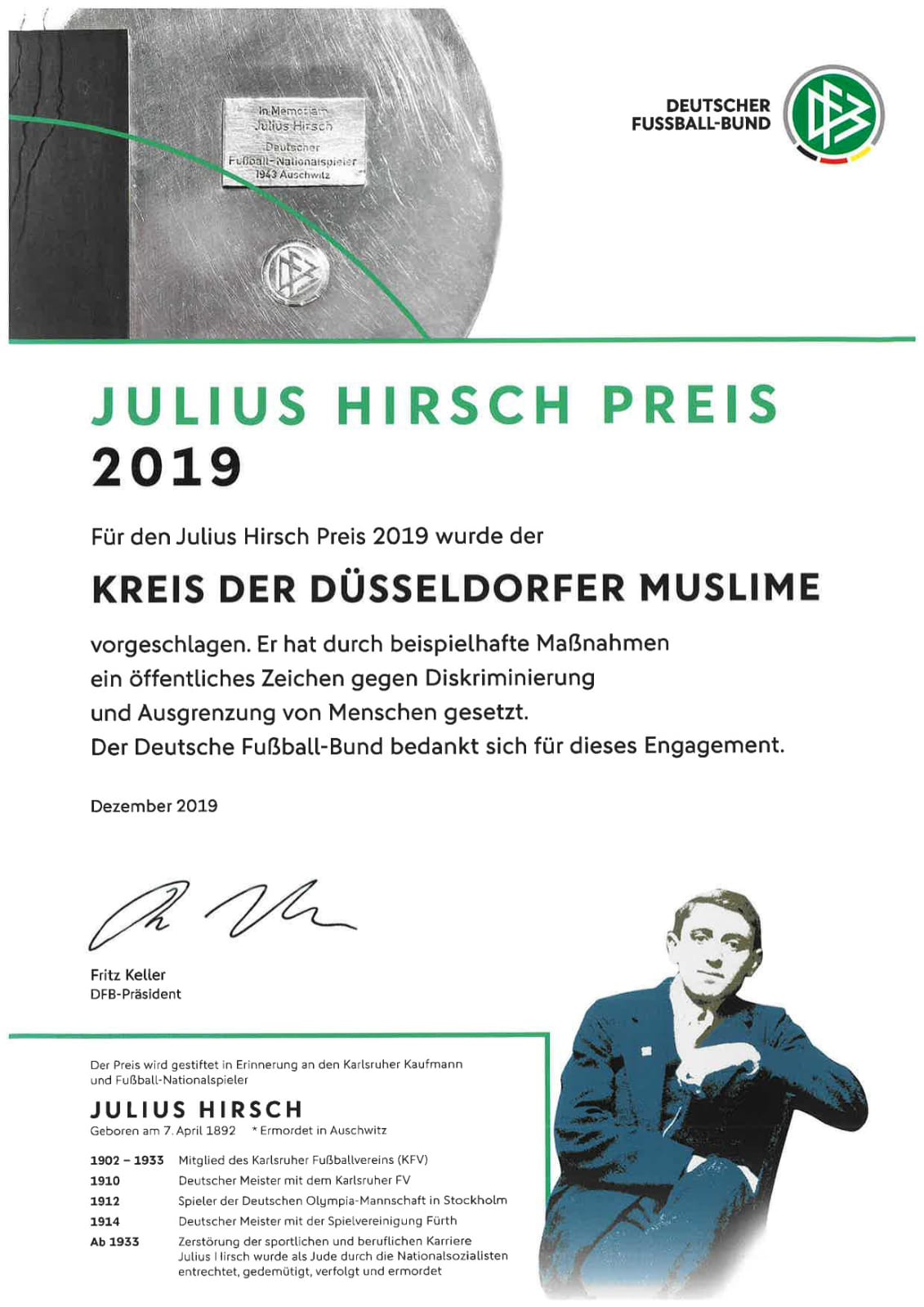 Nominierung für den Julius-Hirsch-Preis | KDDM - Kreis der Düsseldorfer ...